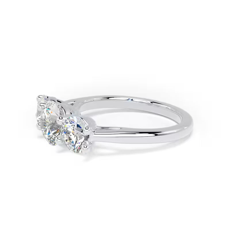 Round Brilliant Three-Stone Engagement Ring Dublin - Fitzpatrick Diamonds